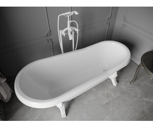 Mexen Retro freistehende Badewanne oval 170x75cm, weiß (53251707500-20 ...