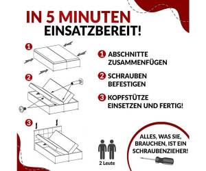 MKS Miren King Duo Boxspringbett 120x200cm, Braun Velvet, H3 (Miren ...