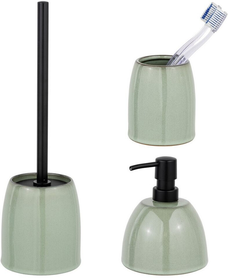 Schöner Wohnen Prati Badaccessoire-Set, Keramik, grün, 3-teilig ...