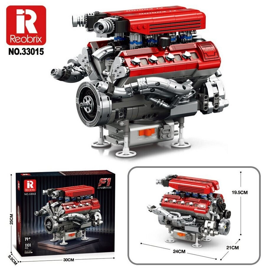 Reobrix Maquette Moteur V8 Kit de Construction, 1101 Pièces (33015) au ...
