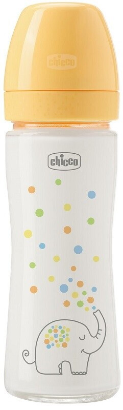 Chicco Perfect Easy Babyflasche, Glas, 240ml, langsamer Fluss (0M+) ab ...