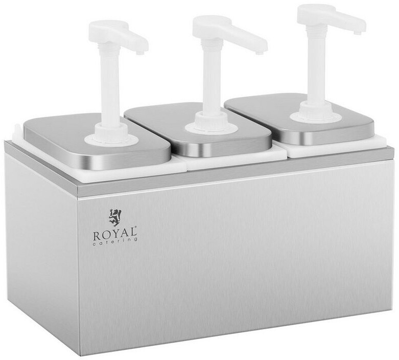 Royal Catering Dreifach-Saucenspender Edelstahlpumpe 3x2l (RCDI-6L) ab ...
