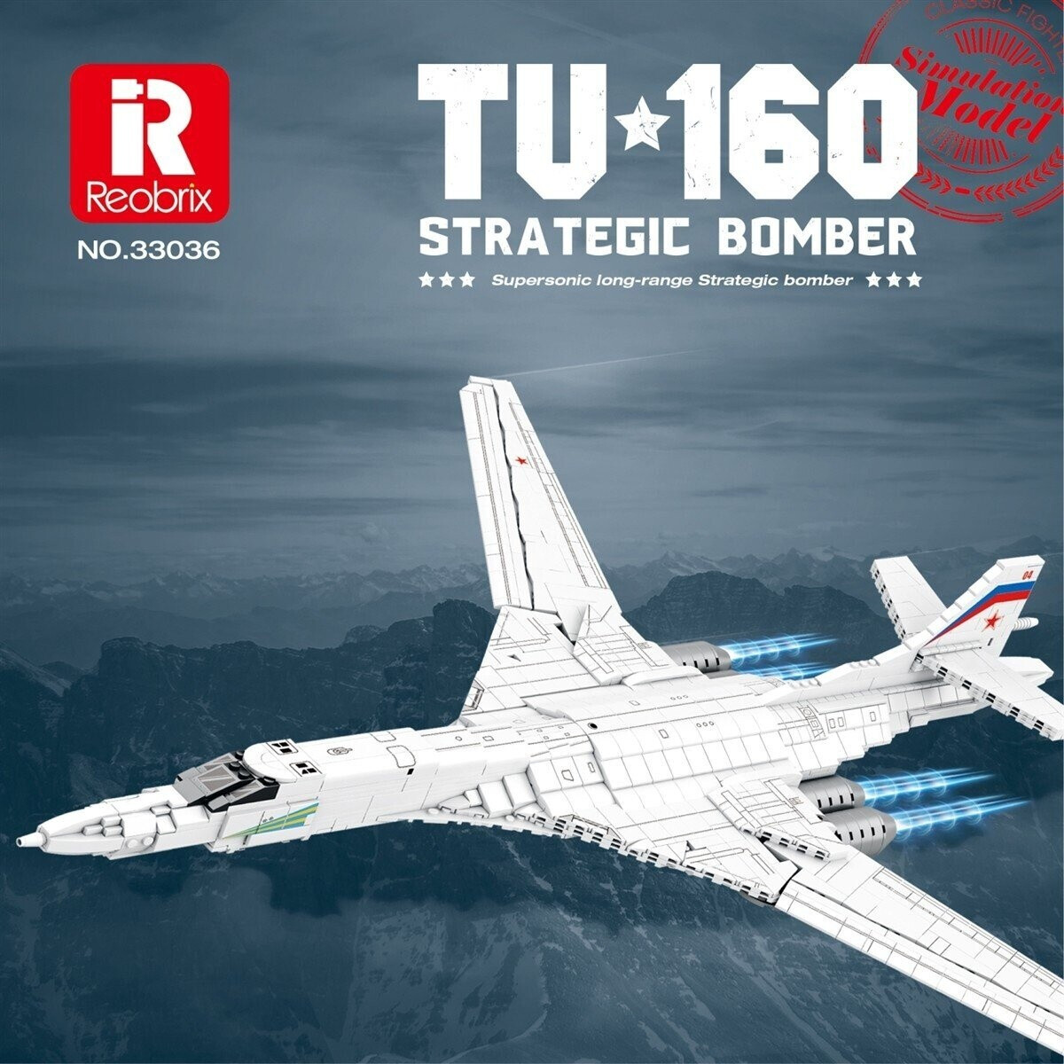 Reobrix TU-160 Strategic Bomber Klemmbausteine, 1598 Teile (33036) ab ...