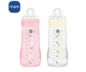 MAM Easy Active Trinklernflasche 330ml Silikon X-Flow, 2er-Pack ...