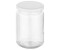 gouveo Einmachgläser rund 350ml Twist-Off Schraubdeckel weiß, 12er Set ...