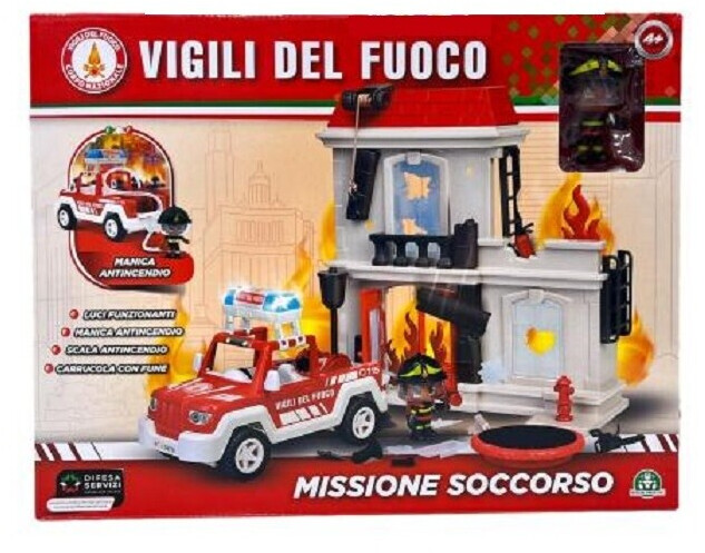 Giochi Preziosi Vigili Del Fuoco Playset Edificio en Llamas, Vehículo ...