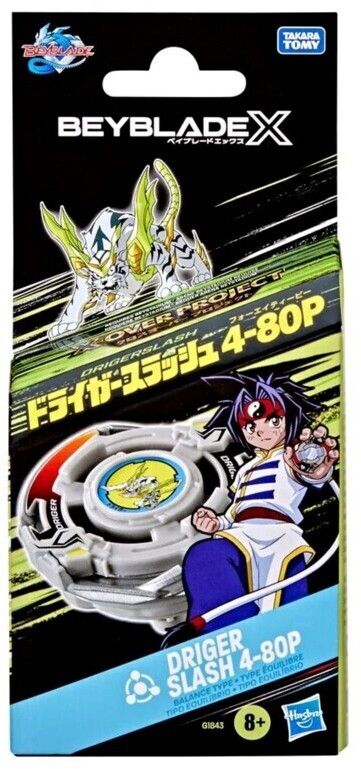 Hasbro Beyblade X Over Project Driger Slash 4-80P Toupie et Lanceur ...