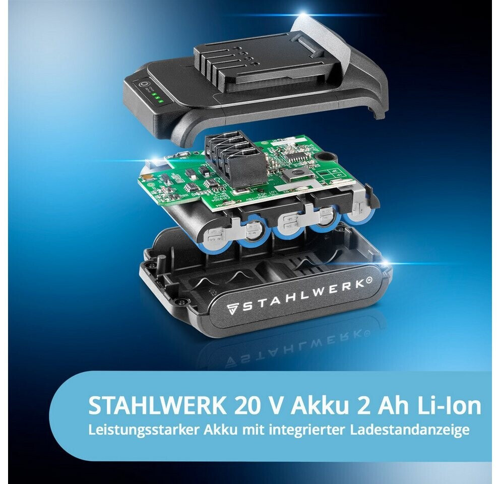 Stahlwerk ADK-20 ST Akku-Druckluftkompressor (mit 1 Akku 2 Ah ...