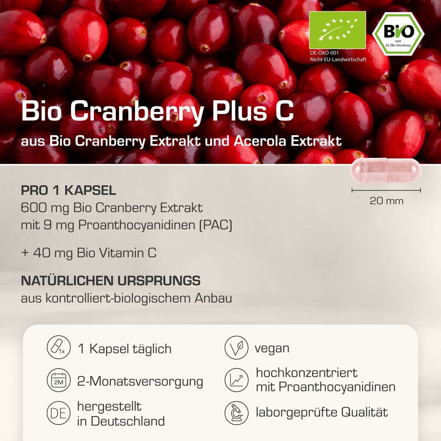 Purabyo Bio Cranberry 60 St Kapseln ab 22,95 € | Preisvergleich bei ...