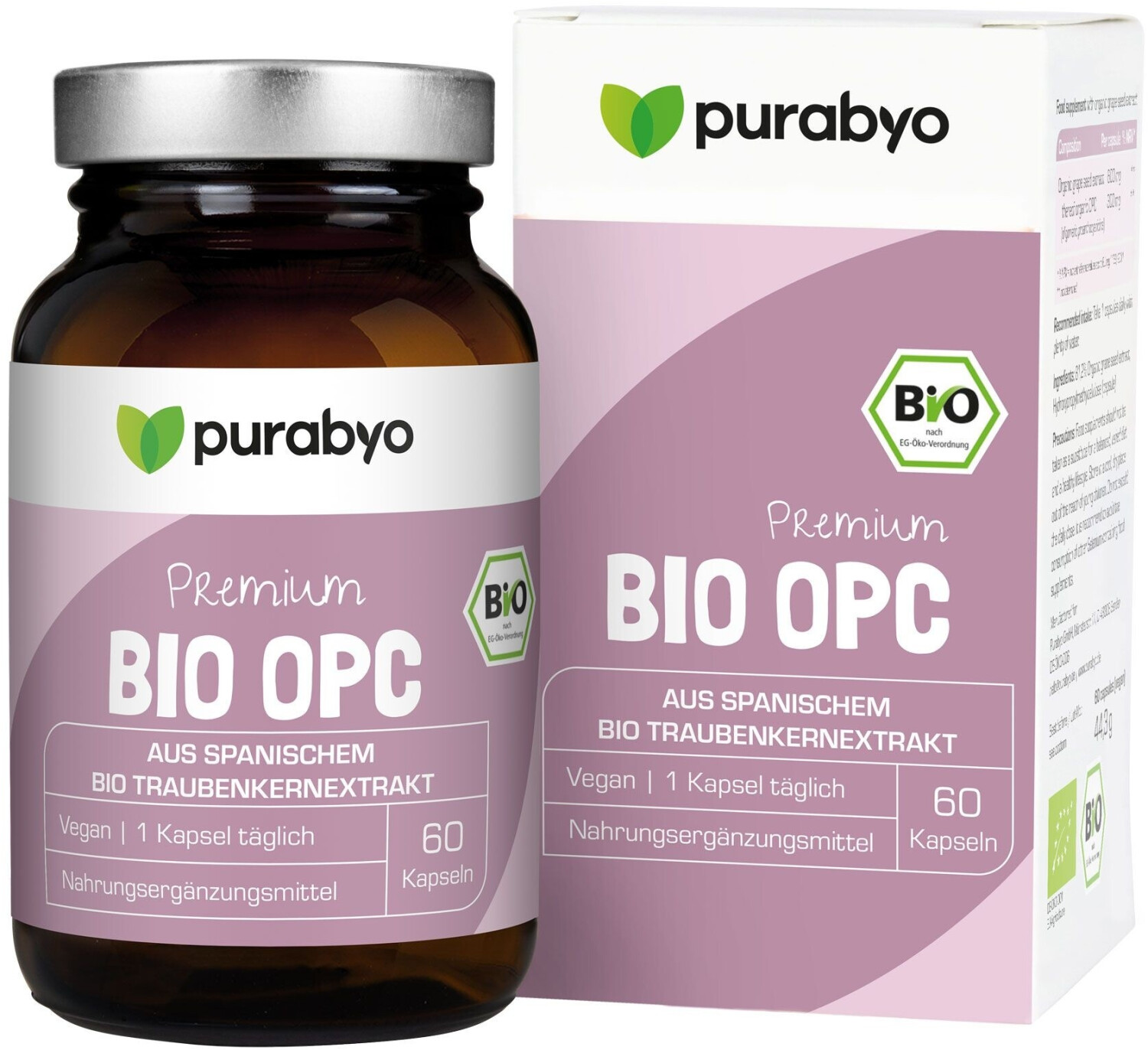 Purabyo BIO OPC aus La Mancha (Spanien) | 300 mg Extrakt Glas statt ...