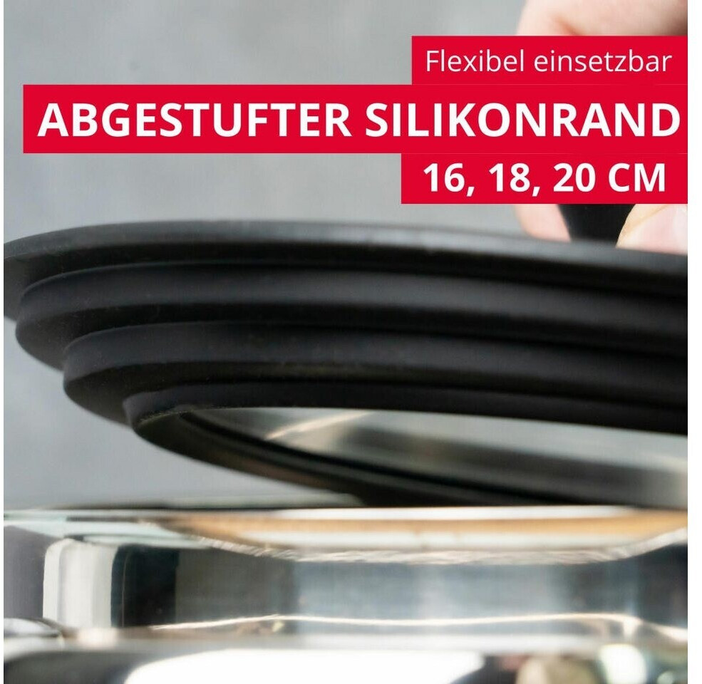 Westmark Universal-Deckel mit Silikonrand, Sicherheitsglas, 16-20cm ...
