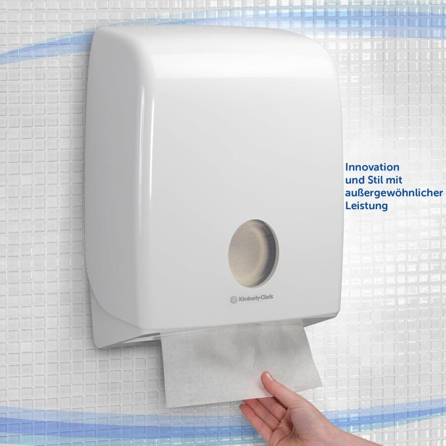 Kimberly-Clark Aquarius Falthandtuchspender C-Faltung, Kunststoff, weiß ...