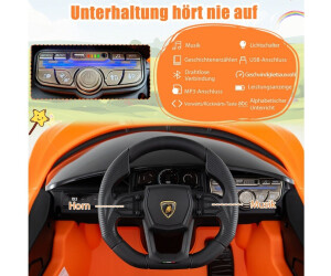 Costway Lamborghini Revuelto Elektro-Kinderauto 12V, LED-Scheinwerfer ...