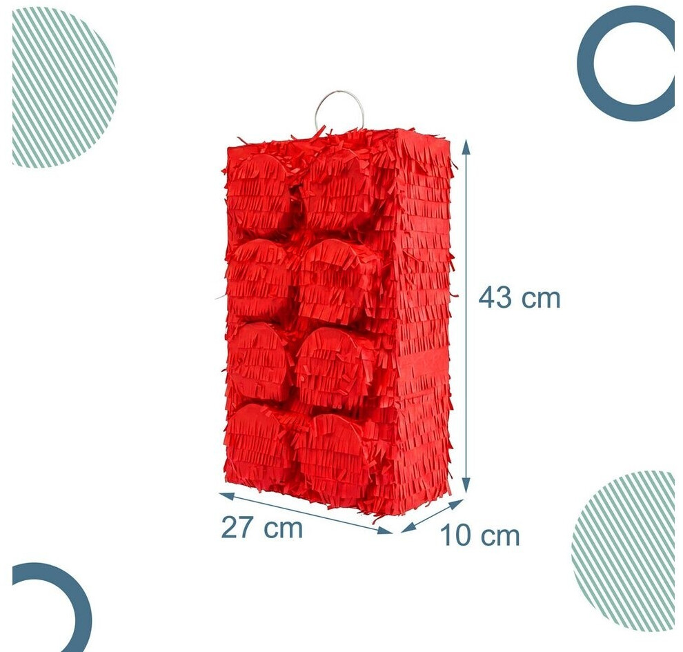 Relaxdays Piñata-Set mit Stab & Maske, gelb/rot (10053594_9248) ab 14 ...