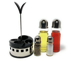 DanDiBo Menage Essig- und Öl-Spender Salz-Pfeffer-Set Glas/Edelstahl ...