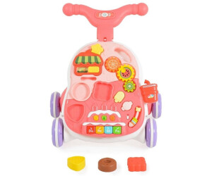 Moni Lauflernwagen 2-in-1 mit Musikfunktion und Spieltisch, rosa ...