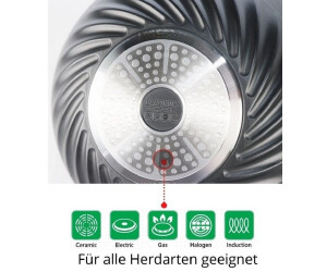 Cheffinger Platinum Wok-Pfanne 32cm, Aluguss, Marmor ...