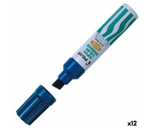 Pilot Super Color Permanentmarker, Keilspitze 3,0-10mm, blau, 12er-Pack ...