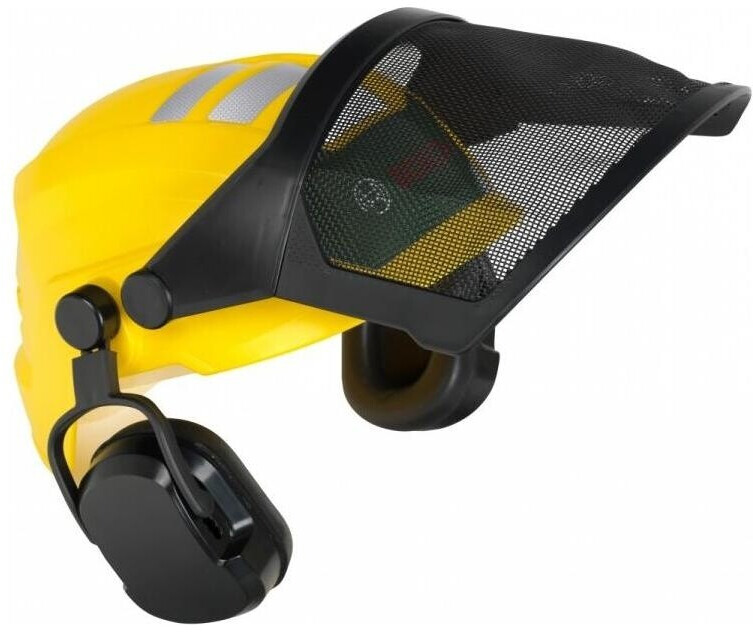 klein toys Bosch Waldarbeiter-Helm mit Visier & Ohrenschützern, Kinder ...