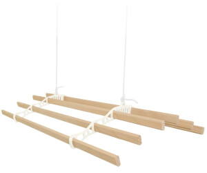 Buy MonsterShop Ceiling Pulley Clothes Airer 6 Slats, ivory, 2m from £ ...
