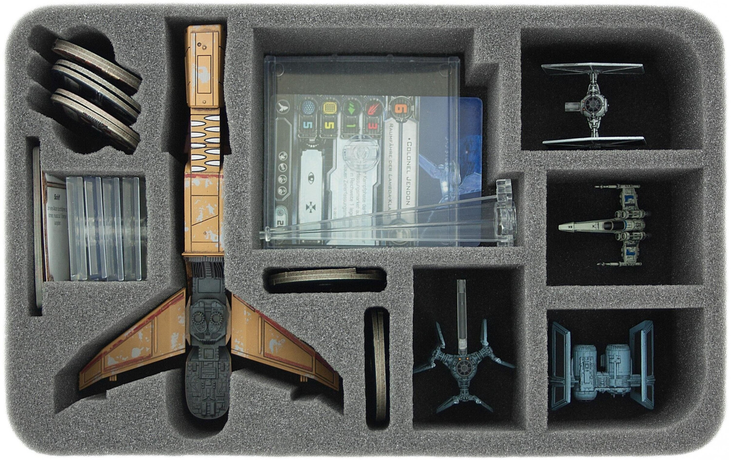 Feldherr Schaumstoffeinlage für Star Wars X-Wing, 1x Reisszahn ...