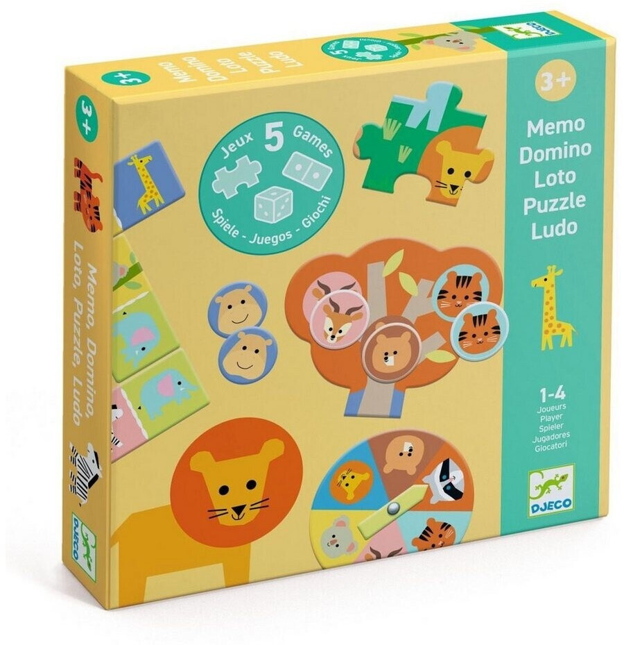 Memo, Loto, Domino – Wilde Tiere – 5 Spiele (DJ08276) ab 19,95 ...