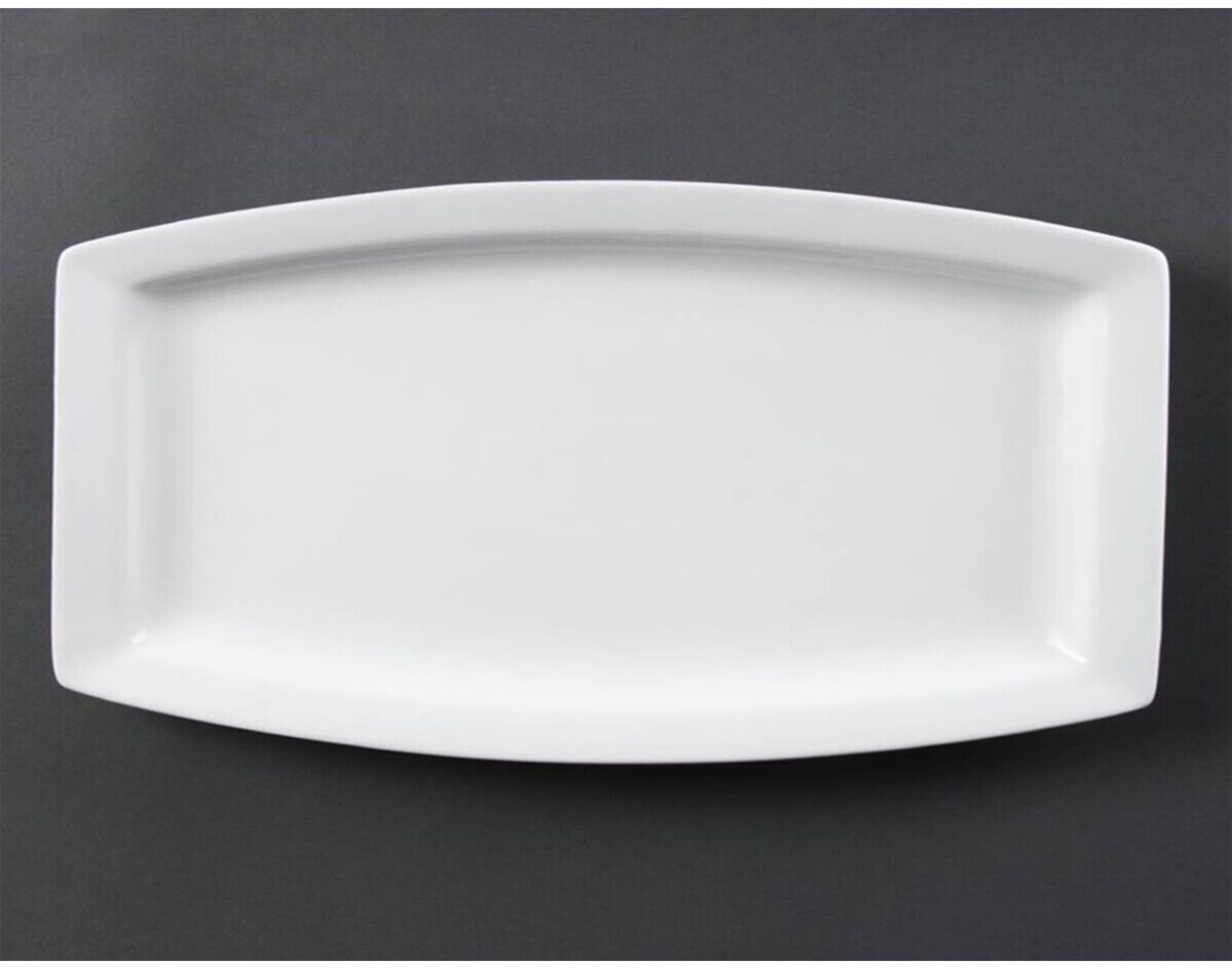 Olympia Whiteware Rechteckiger Teller 320x220mm, weiß (6 Stück) (C361 ...