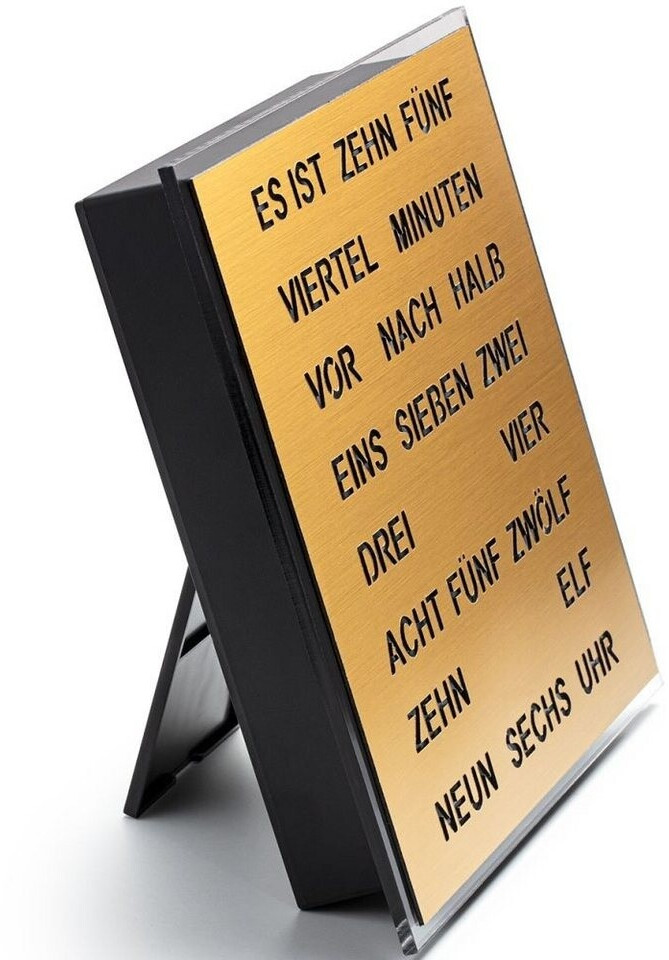 Filius Wort-Tischuhr quadratisch, gold, LED, 20cm (0400-9) ab 199,00 ...