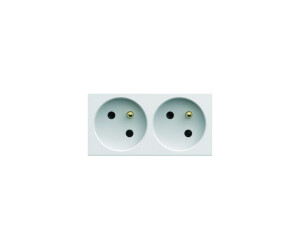 Hager Gallery Prise de courant double 2P+T 16A spéciale goulotte, pure ...