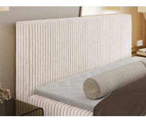 MKS Tiliano Boxspringbett 160x200cm, Cord beige, mit Bettkasten ...