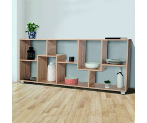 IDMarket Tania Regal doppelte Position, Holz Buche-Nachbildung, 161cm ...
