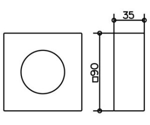 KEUCO IXMO Verlängerungs-Rosette eckig 25mm, bronze gebürstet ...