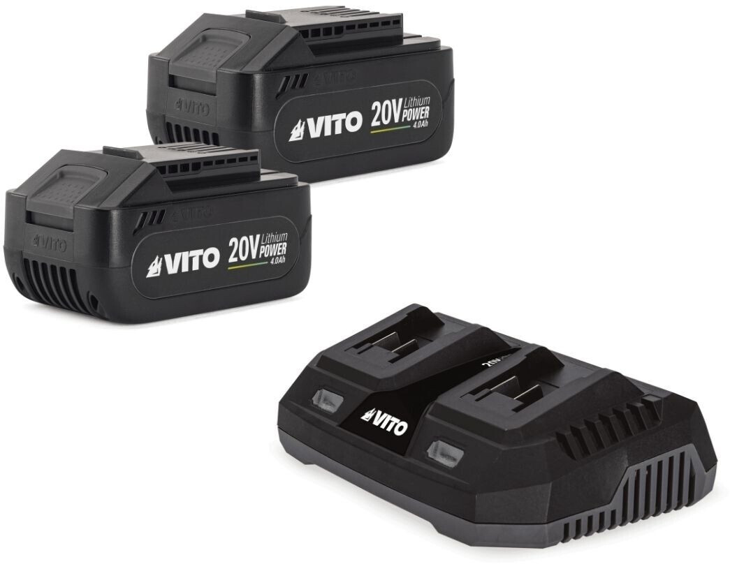 Vito Pack 2 Batteries Lithium 20V 4,0Ah + Chargeur Double (EGO LI) au ...