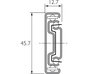 Accuride DZ3832-DO Kugelkäfigführung Vollauszug 500mm, Stahl verzinkt ...