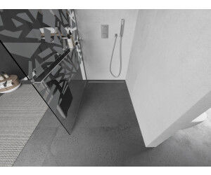 Mexen Kioto+ Walk-in Duschwand mit Ablage 90x200cm, weißes Muster ...