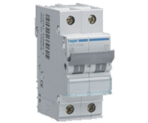 Hager Disjoncteur bipolaire 63A courbe C 10kA (NFN263) au meilleur prix ...