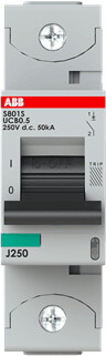 ABB S801S-UCB0.5 Hochleistungs-Sicherungsautomat 0,5A B 250VDC 50kA 1P ...