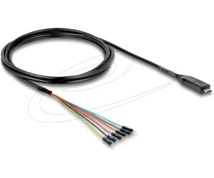 DeLock Konverter USB 2.0 Typ-C zu UART TTL 5V, 6x Pfostenstecker, 1,8m ...