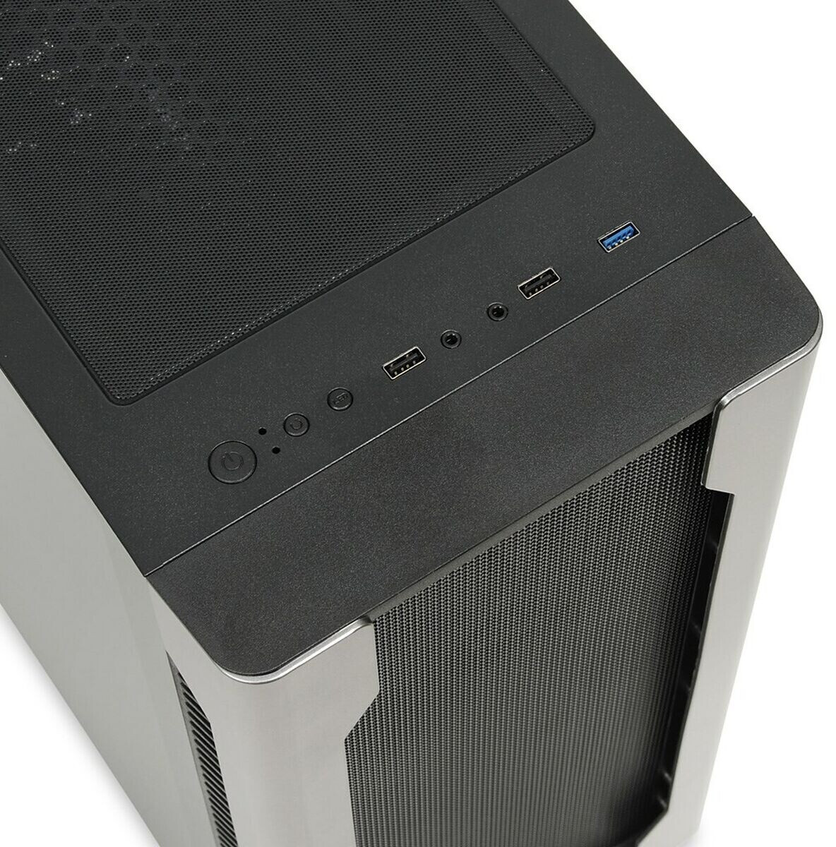 iBOX CHIRON ZH68 Midi-Tower-Gehäuse, 2x200mm RGB, gehärtetes Glas (ZH68 ...