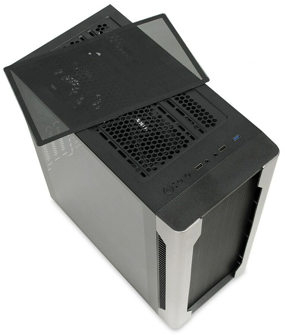 iBOX CHIRON ZH68 Midi-Tower-Gehäuse, 2x200mm RGB, gehärtetes Glas (ZH68 ...