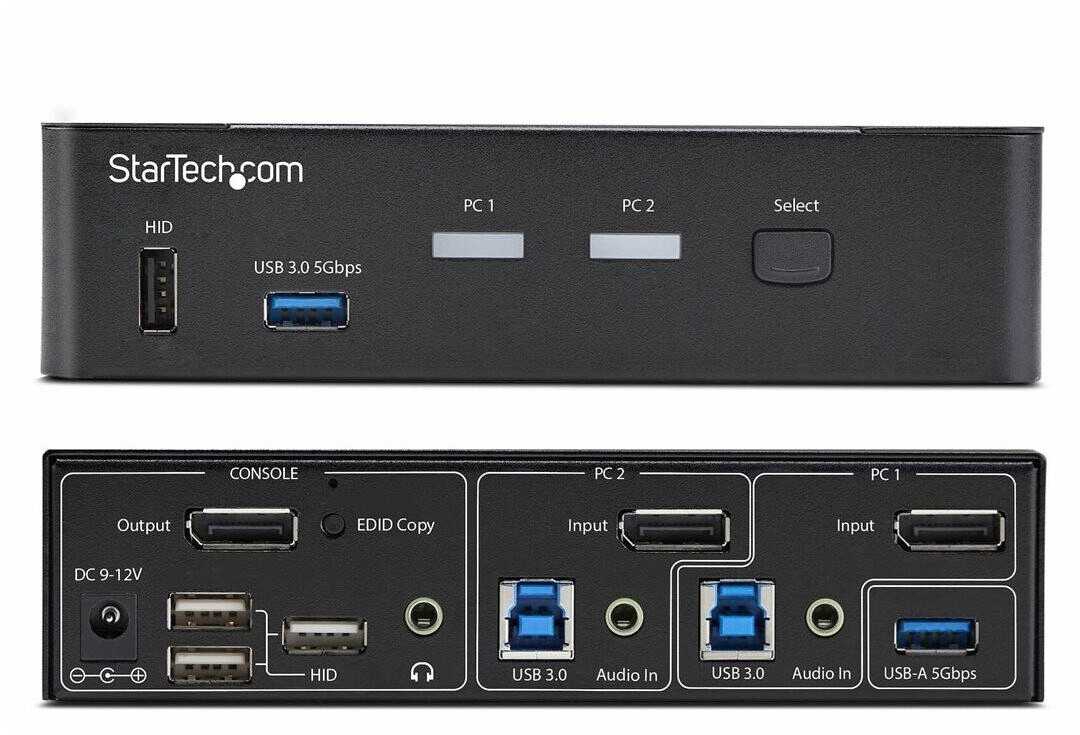 StarTech KVM-Switch 2-Port DisplayPort USB 3.0 (P2AD122-KVM-SWITCH) ab ...