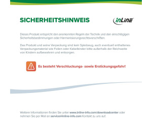InLine USB 3.2 Gen.2x2 USB-C Verlängerungskabel ST/BU, schwarz, 1m ...