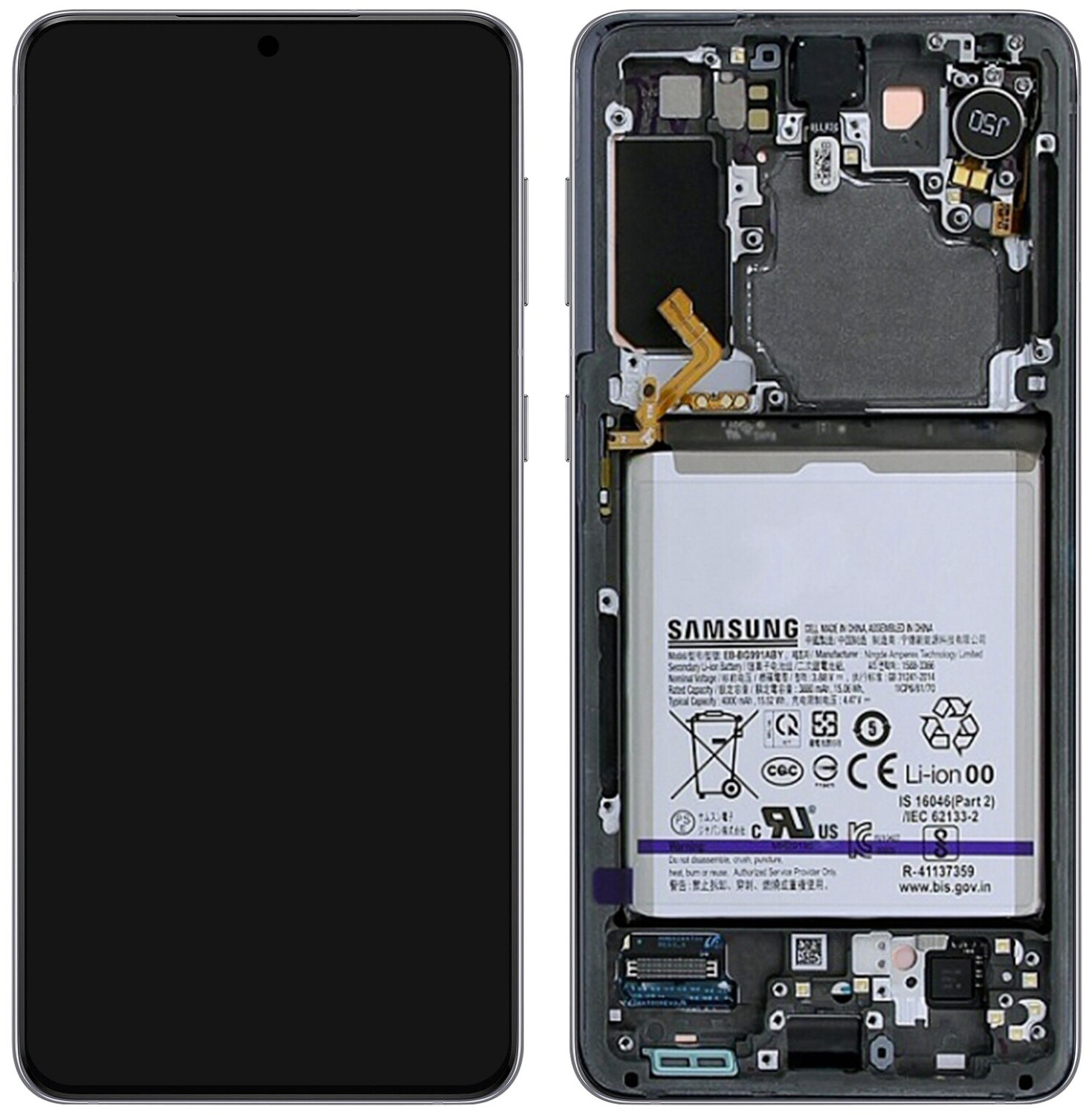 Samsung Galaxy S21 LCD-Display mit Touchscreen, grau (GH82-24716A) ab ...