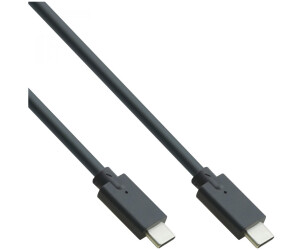 InLine USB 3.2 Gen.2x2 Kabel USB-C Stecker/Stecker, schwarz, 1m (35701A ...