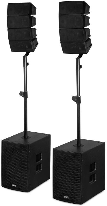 Vonyx VX922 Line Array PA-Anlage 2.2 1600W mit 12" Subwoofern (VX922 ...