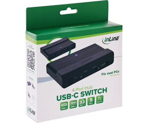 InLine USB-C Switch 4-Port USB 3.2 Hub, 5Gb/s, LED-Anzeige (60604I) ab ...