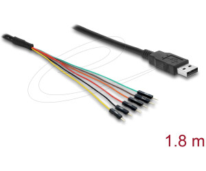 DeLock Konverter USB 2.0 Typ-A zu UART TTL 3,3V, 6x Pfostenstecker, 1 ...
