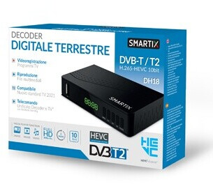 Atlantis Land Smartix DH18 DVB-T2 Receiver SCART/HDMI H.265 (SM20-DH18 ...