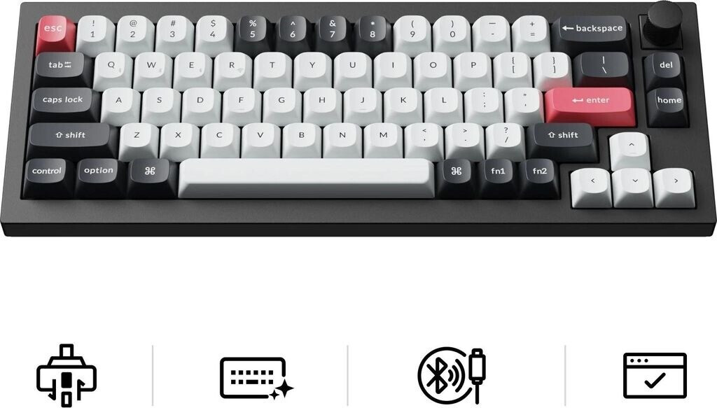 Keychron Q2 HE QMK Gaming-Tastatur QWERTY 2.4G/Bluetooth/USB-C RGB ...