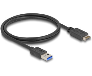 DeLock USB 10Gbps Kabel Typ-E Key A 20-Pin zu Typ-A, 80cm (85411) ab 12 ...